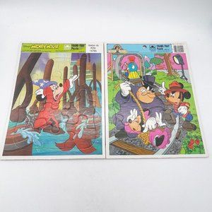 Golden | Toys | Golden Tray Puzzles Mickey Mouse Lot 2 Vintage Wizard ...